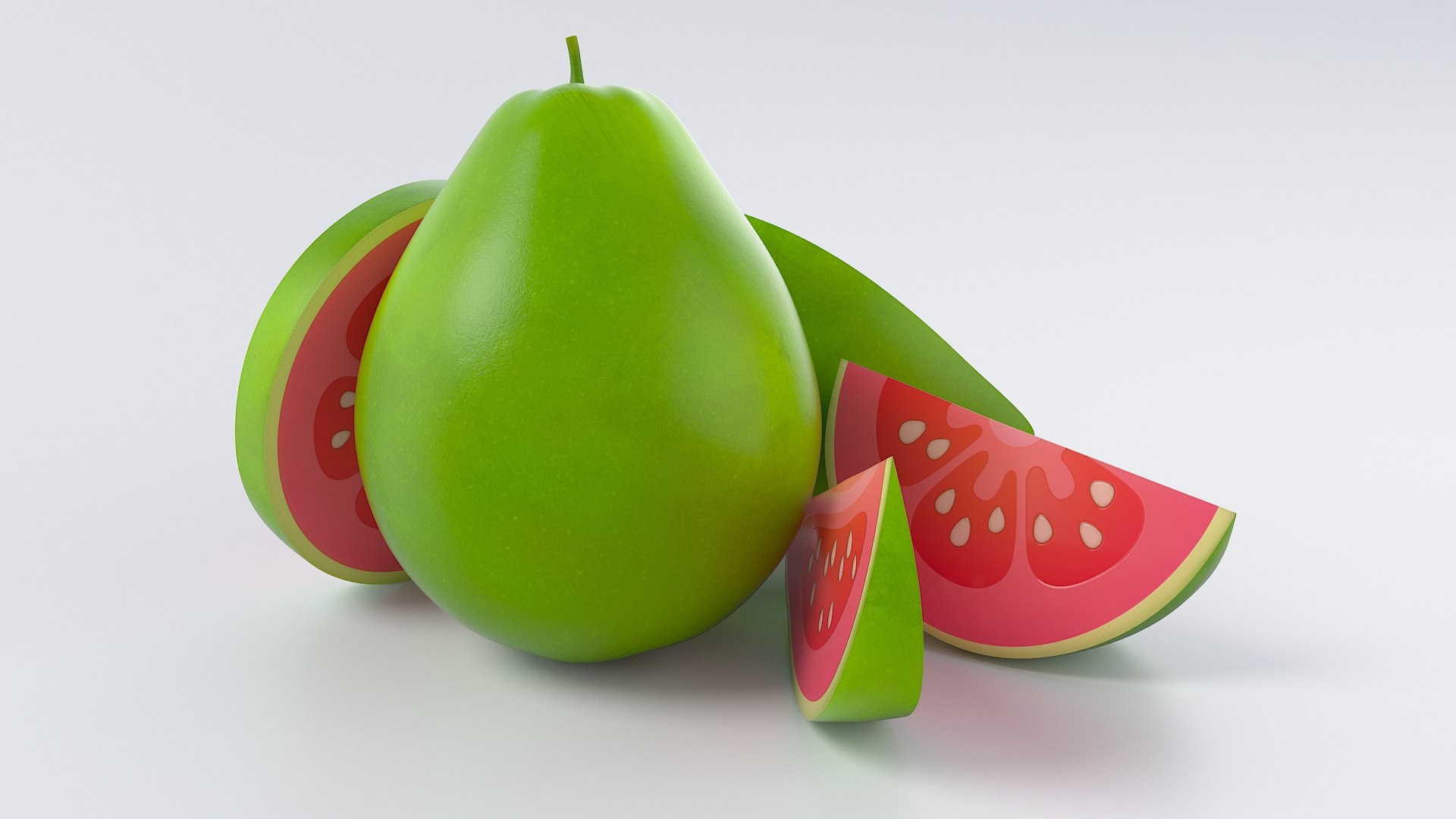 Cartoon Guava 3D Model - TurboSquid 2091927