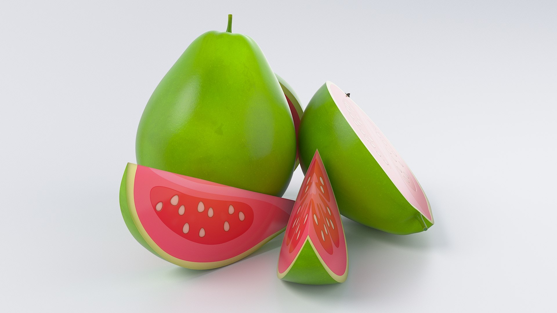 Cartoon Guava 3D Model - TurboSquid 2091927