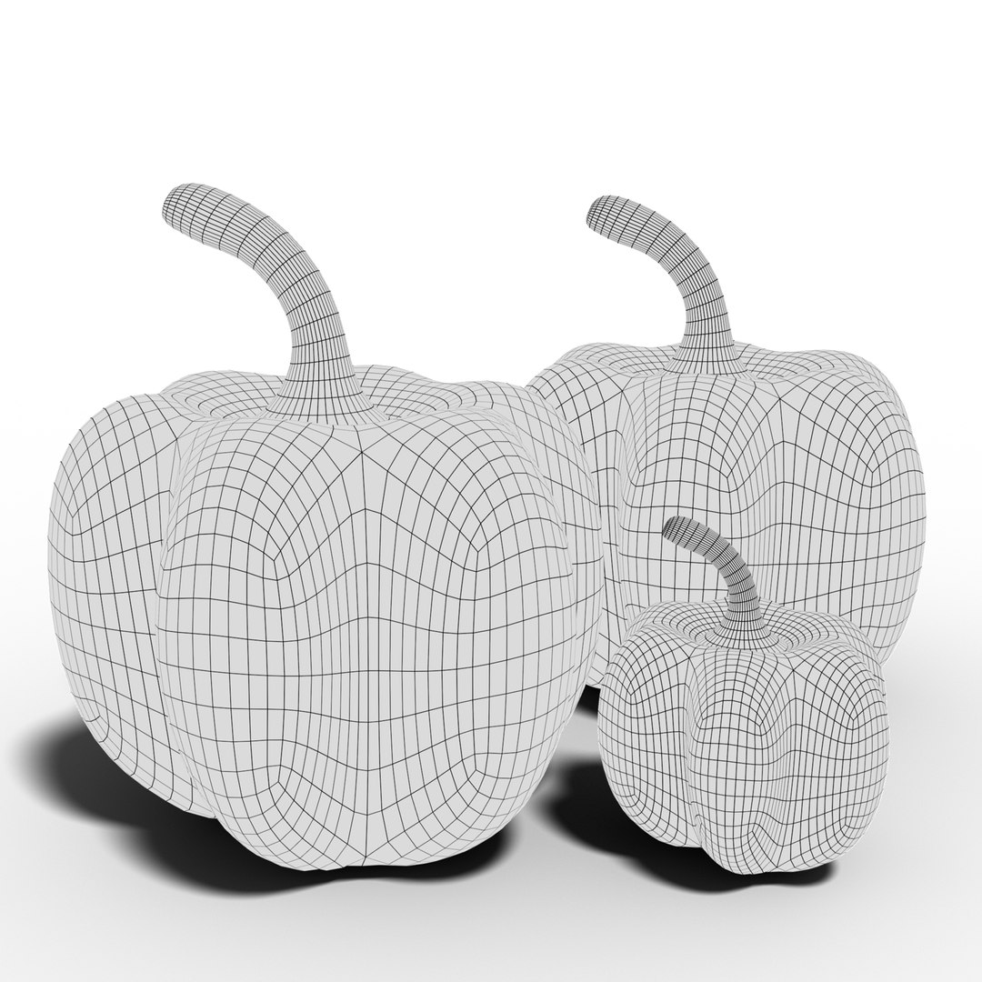 Capsicum Green Bell Pepper 3D Model - TurboSquid 2084620