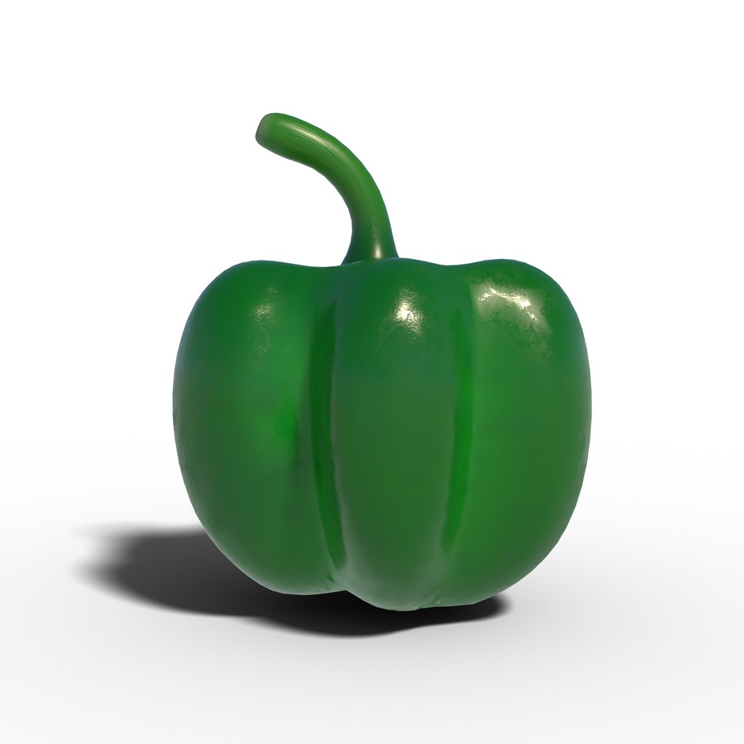 Capsicum Green Bell Pepper 3D Model - TurboSquid 2084620