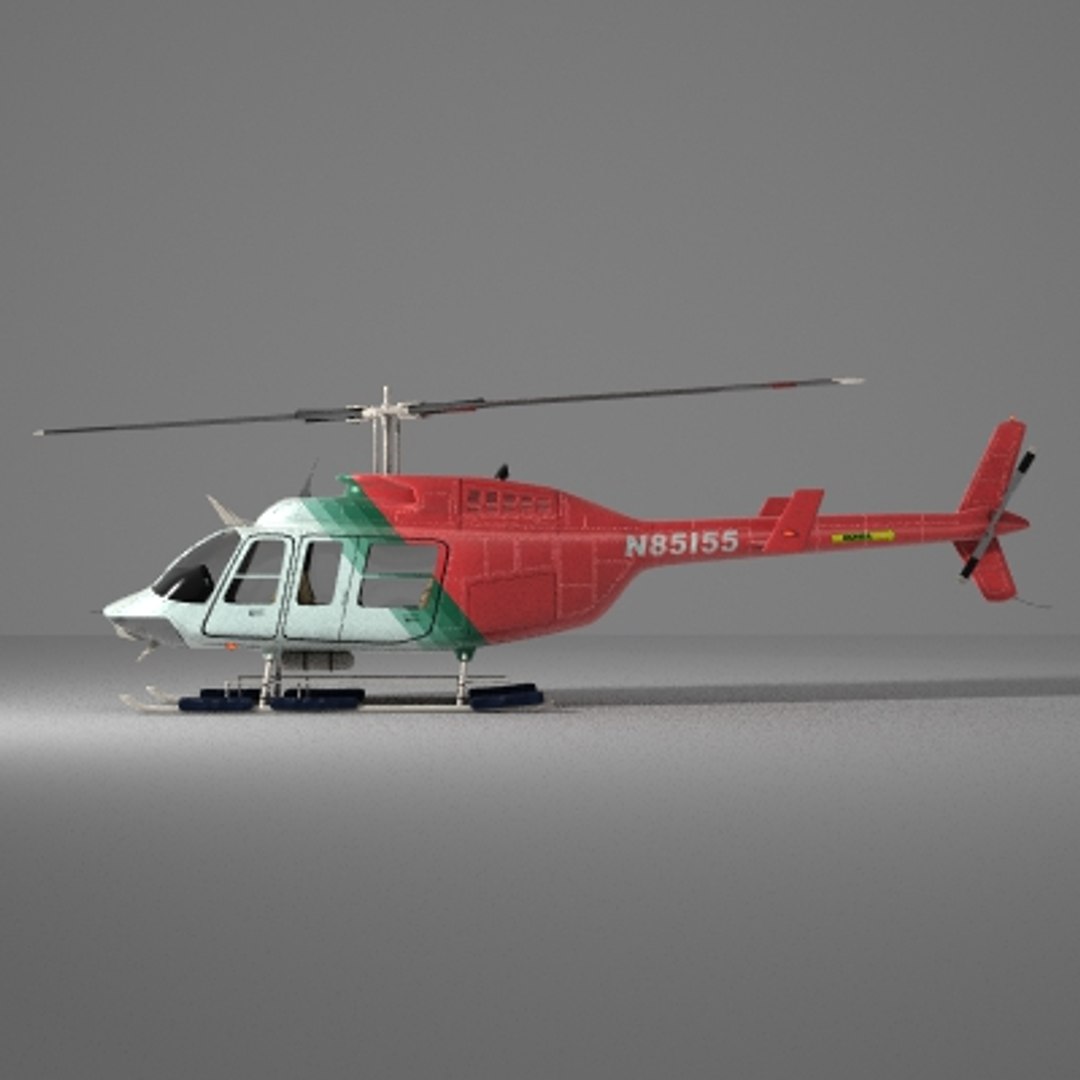 3d Jet Ranger Helicopter Model