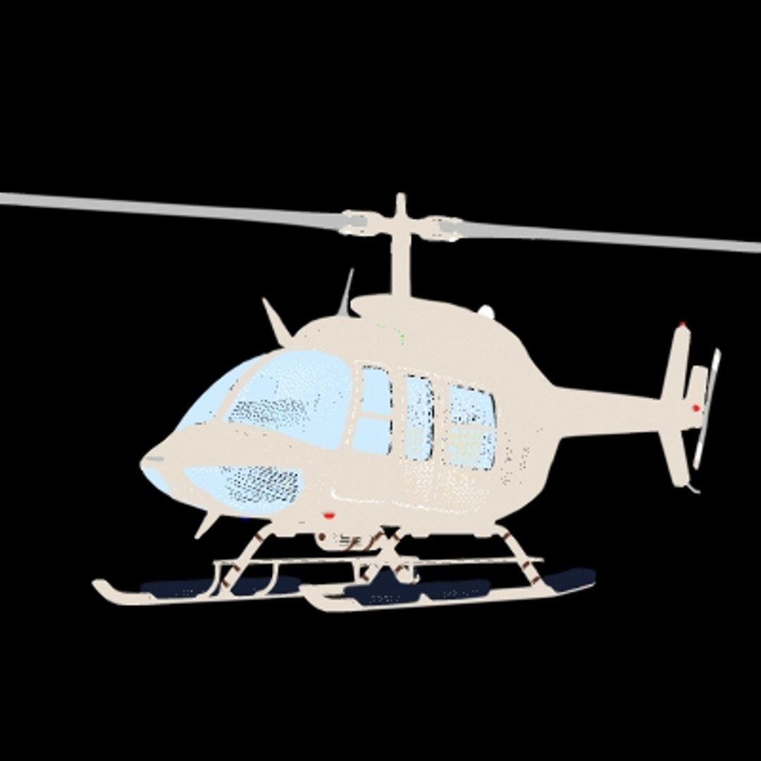 3d Jet Ranger Helicopter Model