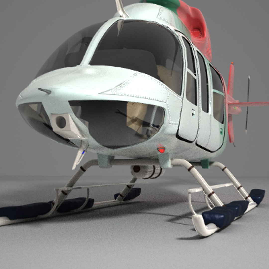 3d Jet Ranger Helicopter Model