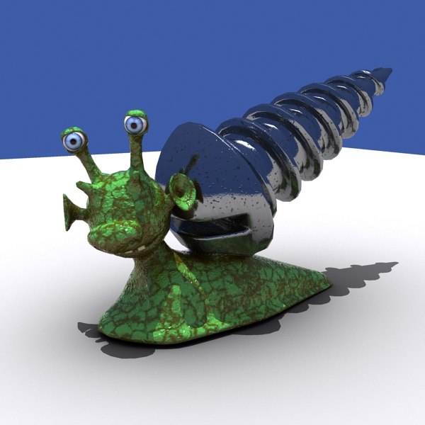 3d model alien snail