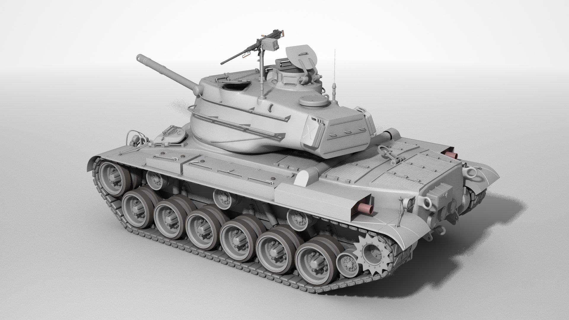 3D M47 Patton Tank - TurboSquid 1867801