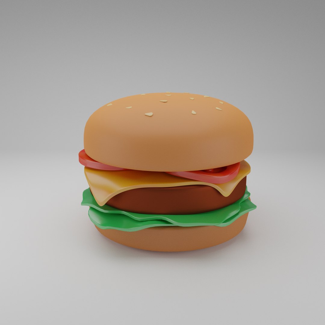 3D tasty hamburger model - TurboSquid 1548518