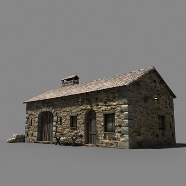3d medieval fantasy home house model