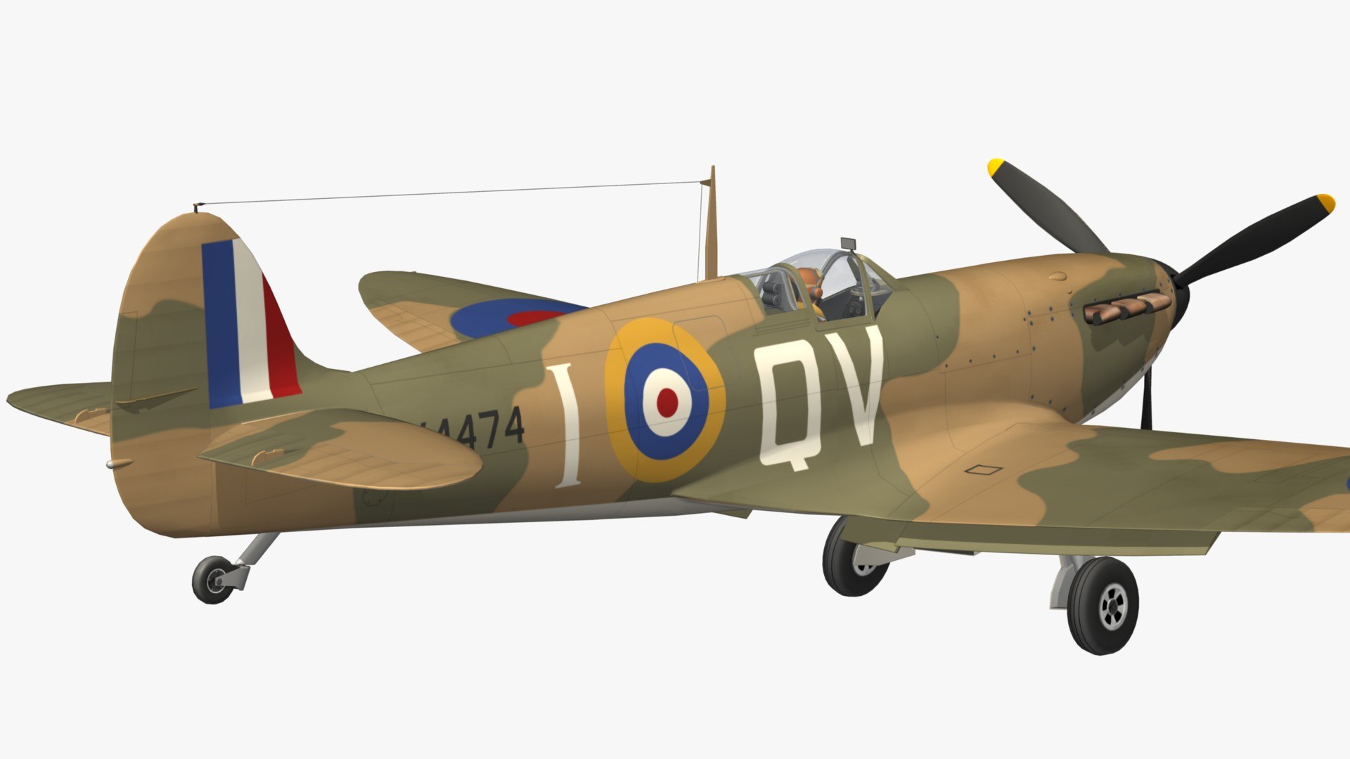 Supermarine Spitfire Mki 3D - TurboSquid 1444019