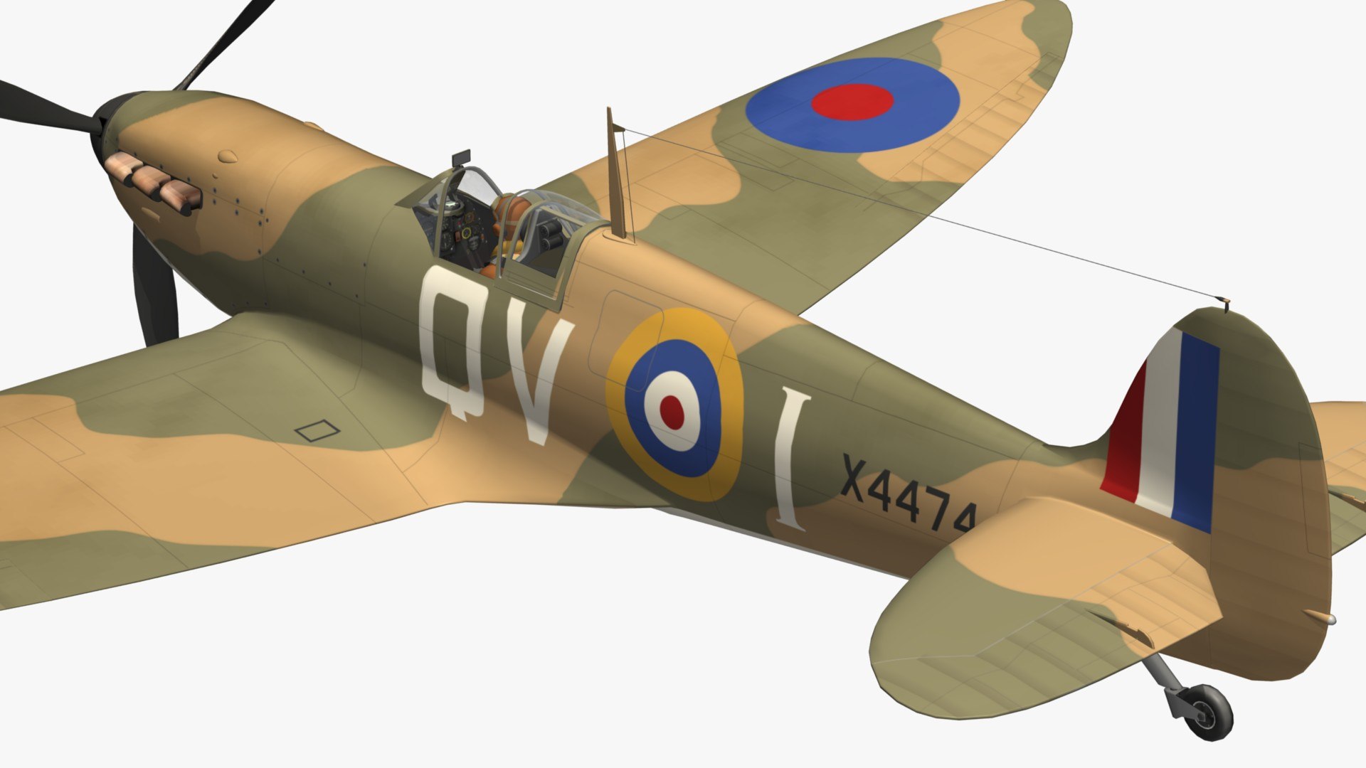 Supermarine Spitfire Mki 3D - TurboSquid 1444019