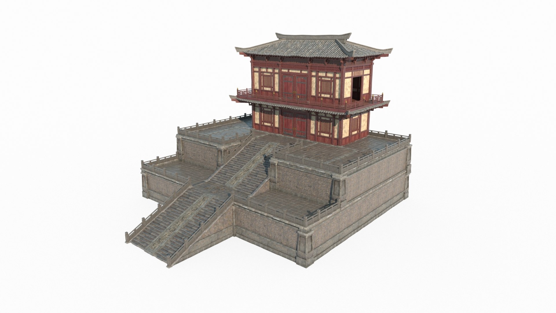 Ancient Asian Architecture Palaces Model - TurboSquid 2336141