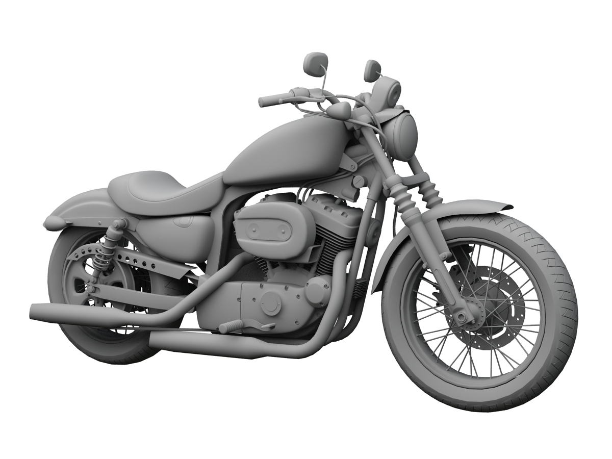 harley-davidson xl1200 sportster nightster 3d c4d