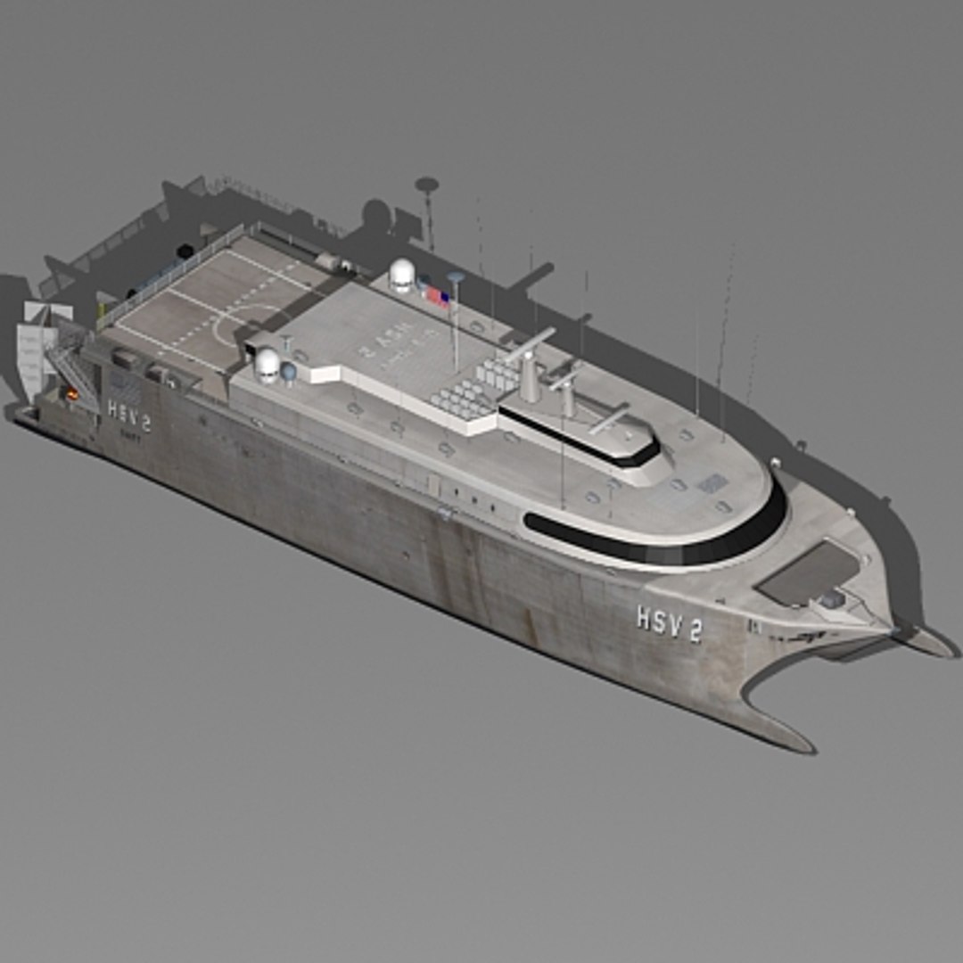 3d Catamaran Navy Ship