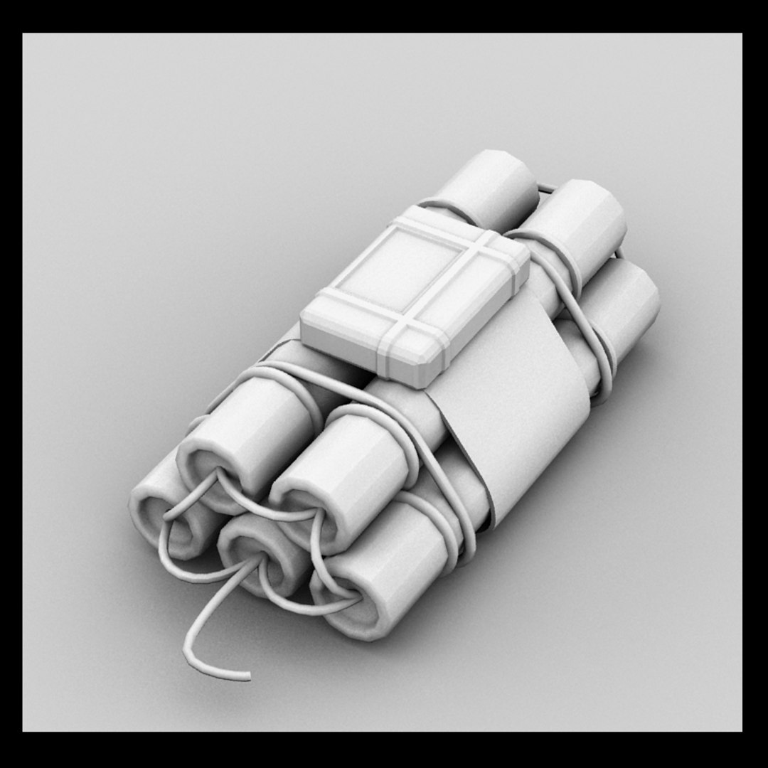 3d dynamite bomb weapon model