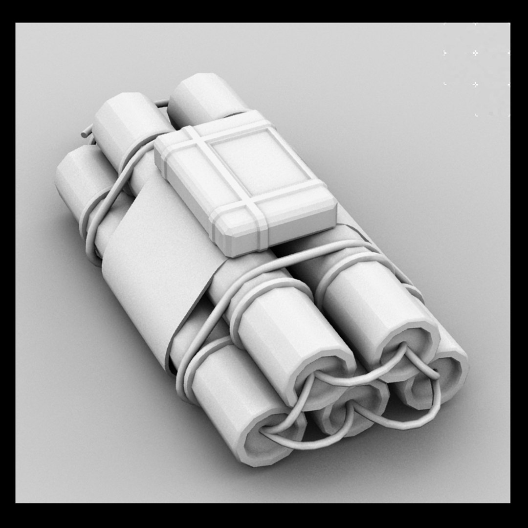 3d dynamite bomb weapon model