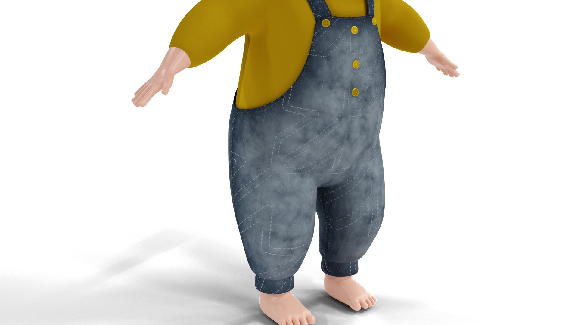 3D Cartoon Fur Baby Girl Cute Character NO RIG Model - TurboSquid 1727527