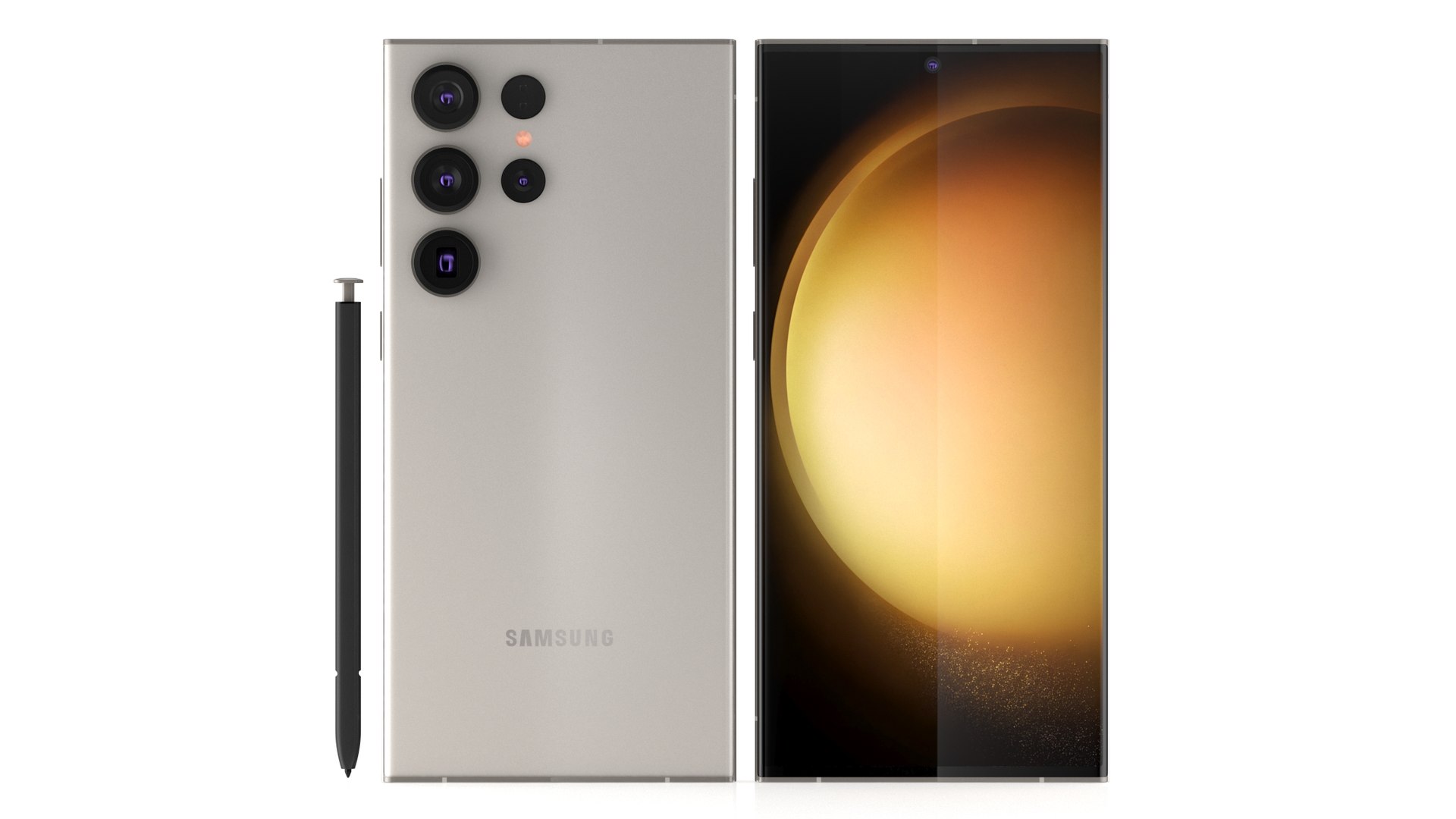 Samsung Galaxy S23 Ultra Cream model - TurboSquid 2101769