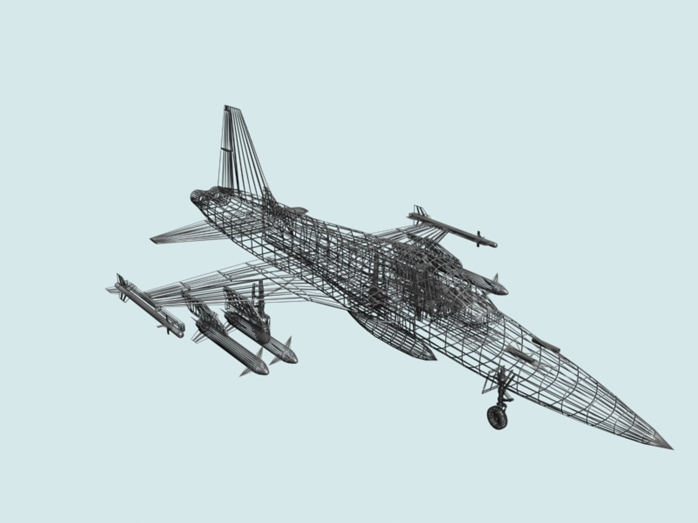 3d f-5 fighter northrop model