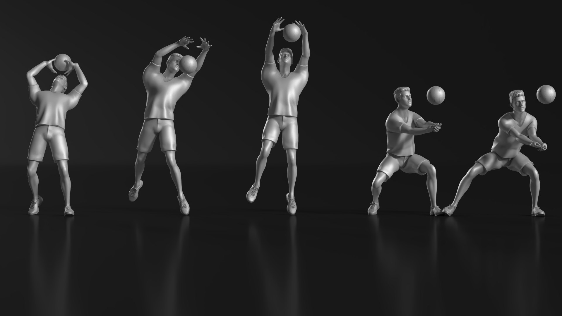 3D Volleyball Man 47 Figure Set 01 Model - TurboSquid 2141663