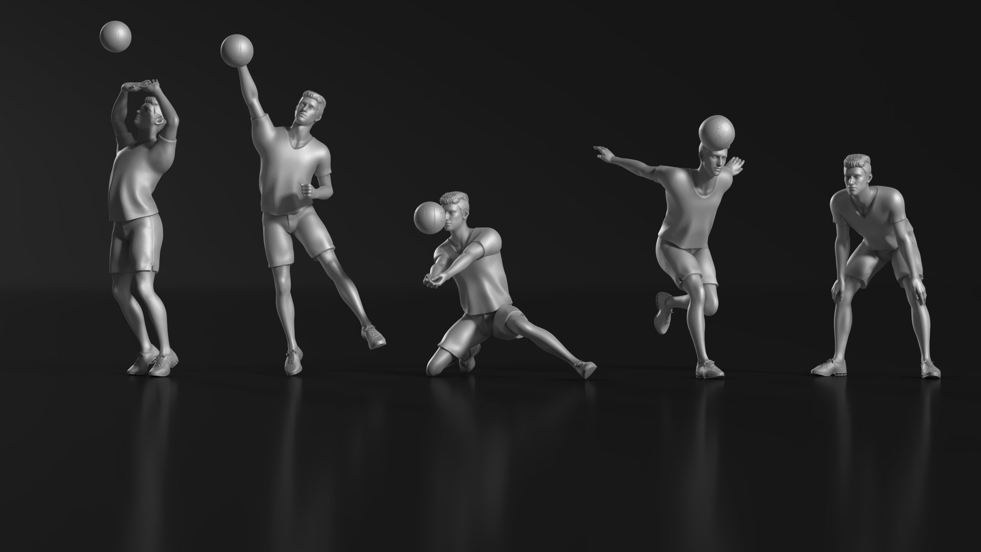 3D Volleyball Man 47 Figure Set 01 Model - TurboSquid 2141663