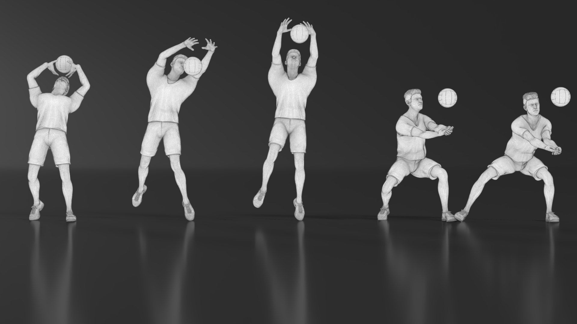 3D Volleyball Man 47 Figure Set 01 Model - TurboSquid 2141663