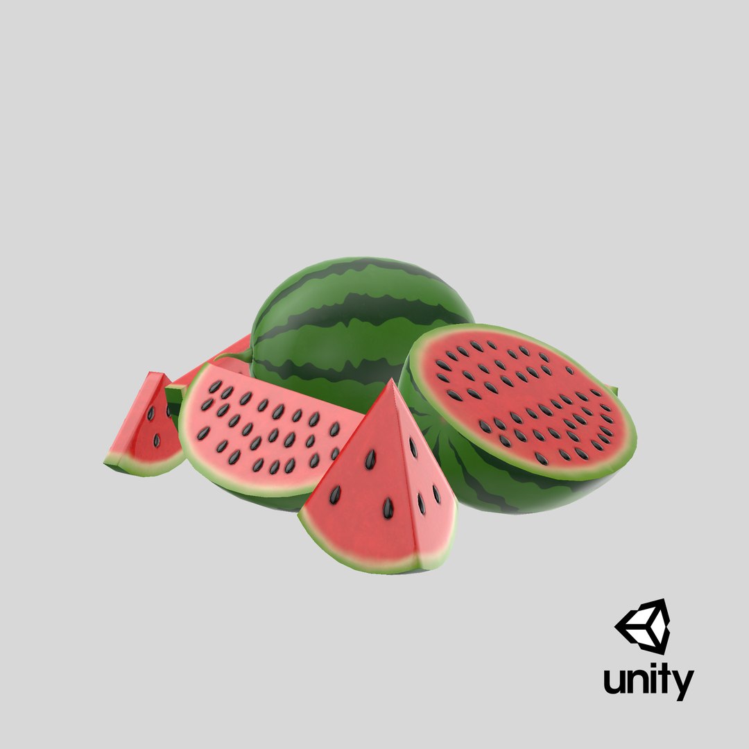 Cartoon Watermelon Set 3D - TurboSquid 2104039