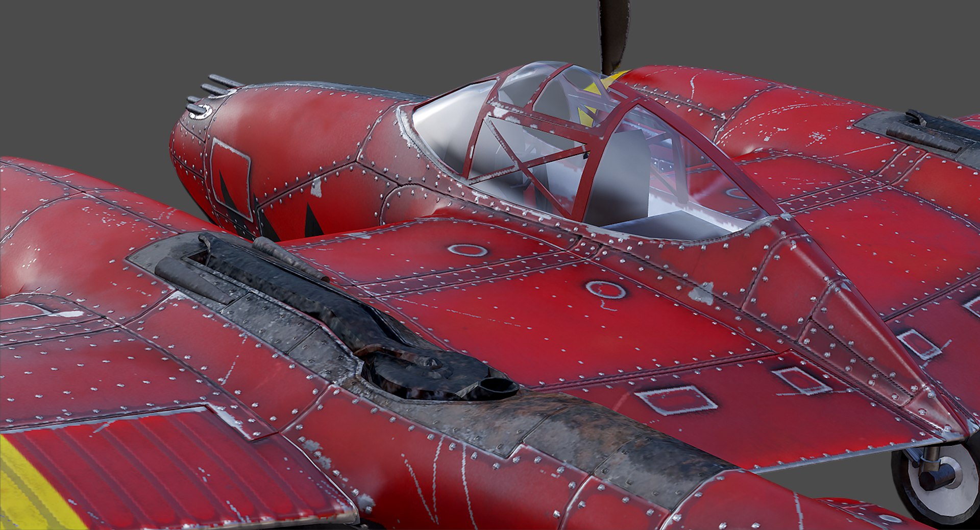 Aircraft Lockheed P-38 Lightning 3d Model