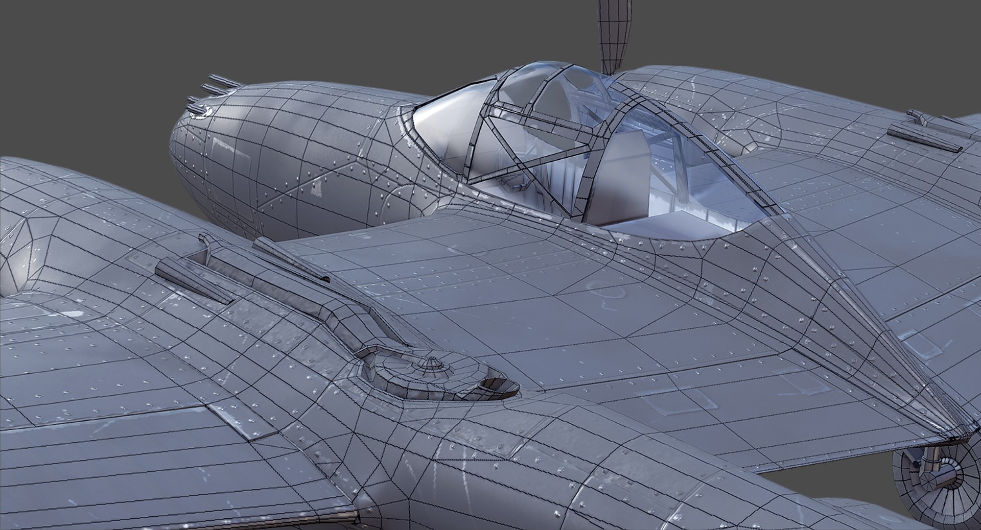 Aircraft Lockheed P-38 Lightning 3d Model