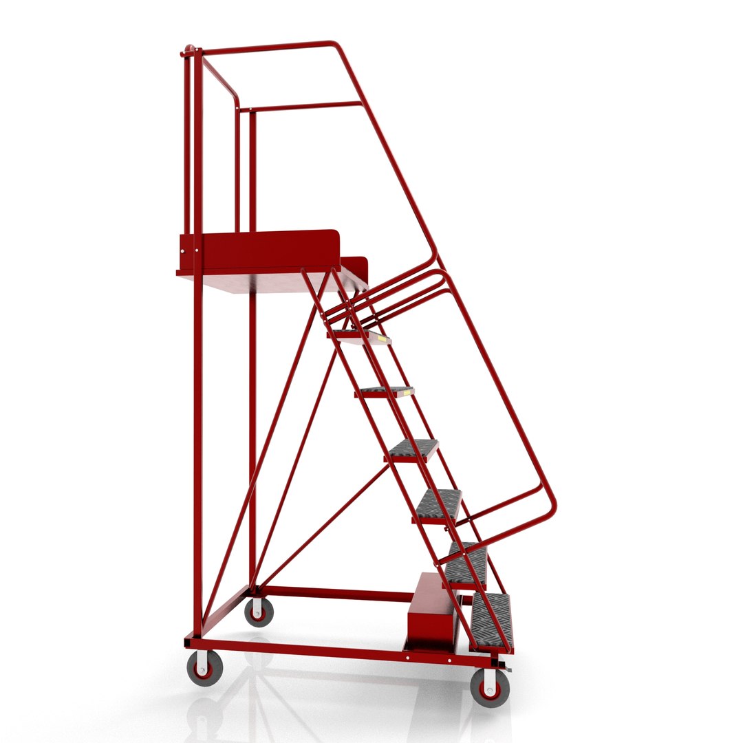 Lock Step Industrial Step Ladder Platform 3D - TurboSquid 2242246