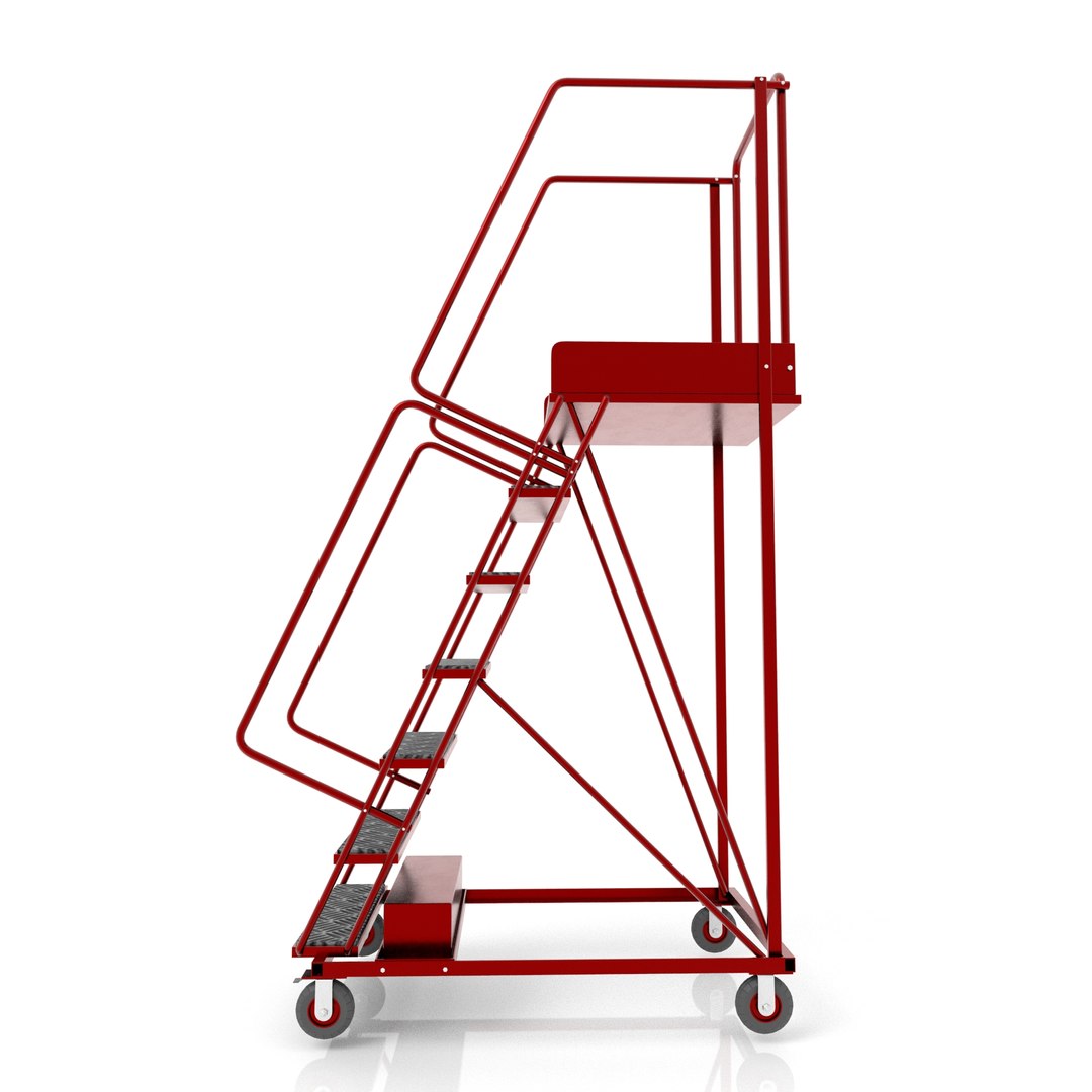 Lock Step Industrial Step Ladder Platform 3D - TurboSquid 2242246