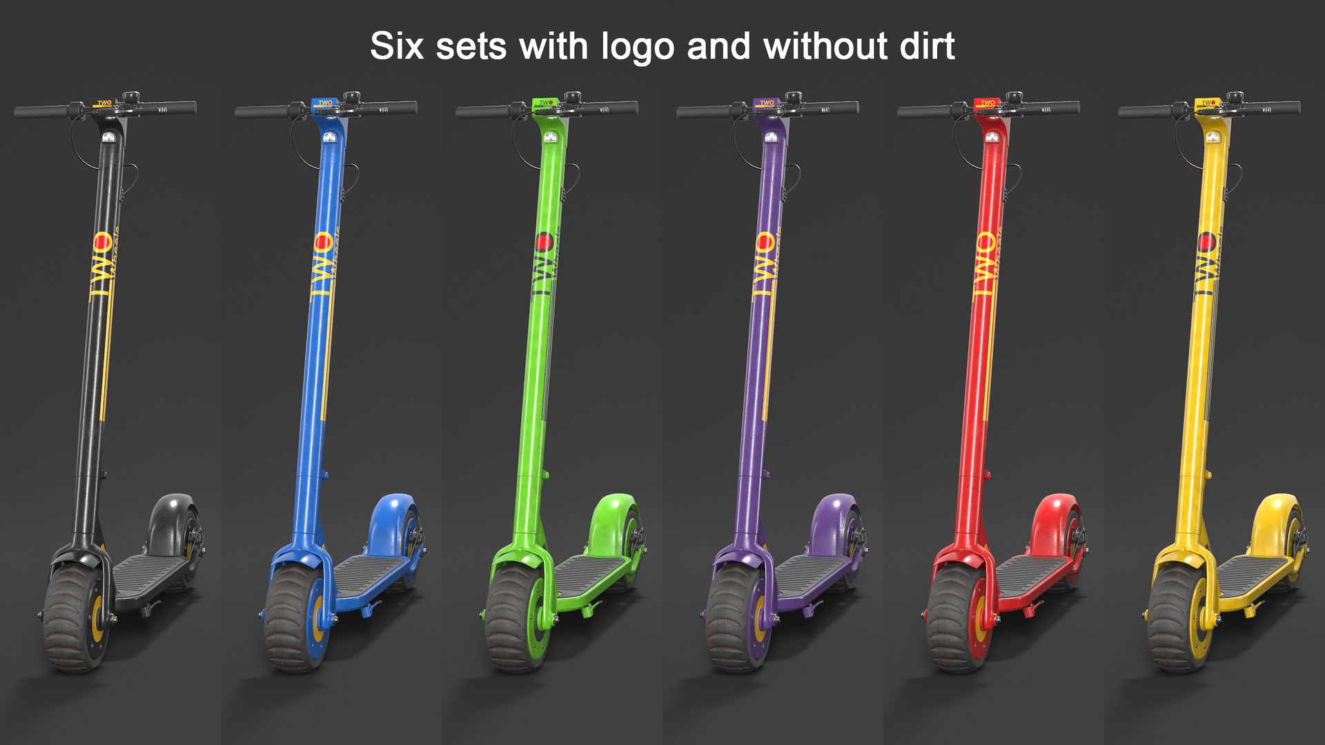 Sharing Rental Electric Scooter PBR 3D model - TurboSquid 2015828