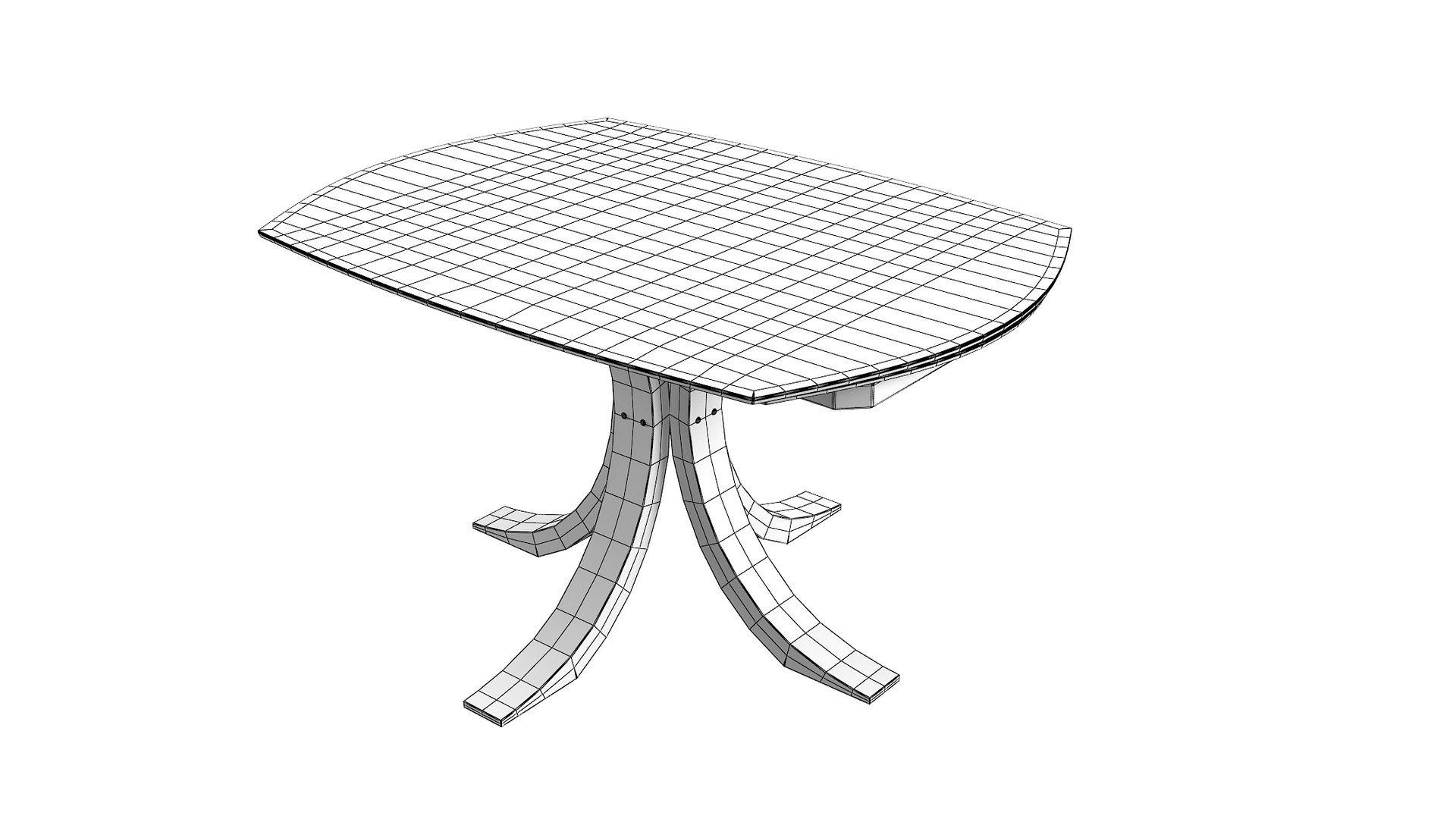 3D Loft Dining Table Model - TurboSquid 1951852