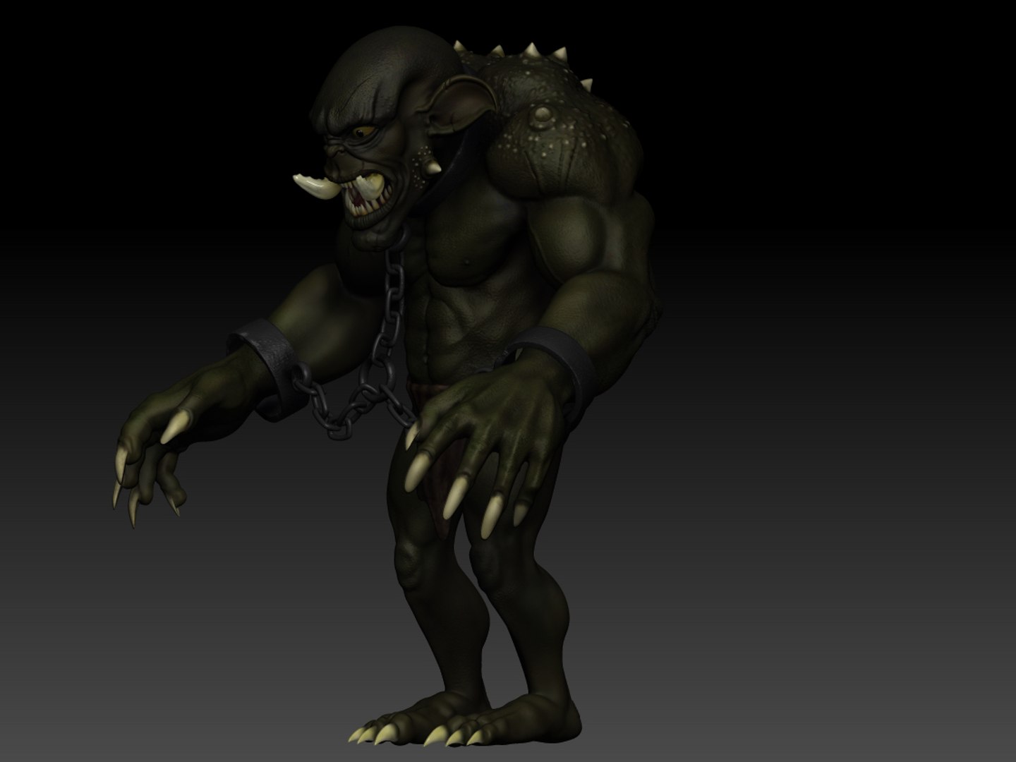 3d goblin beast model