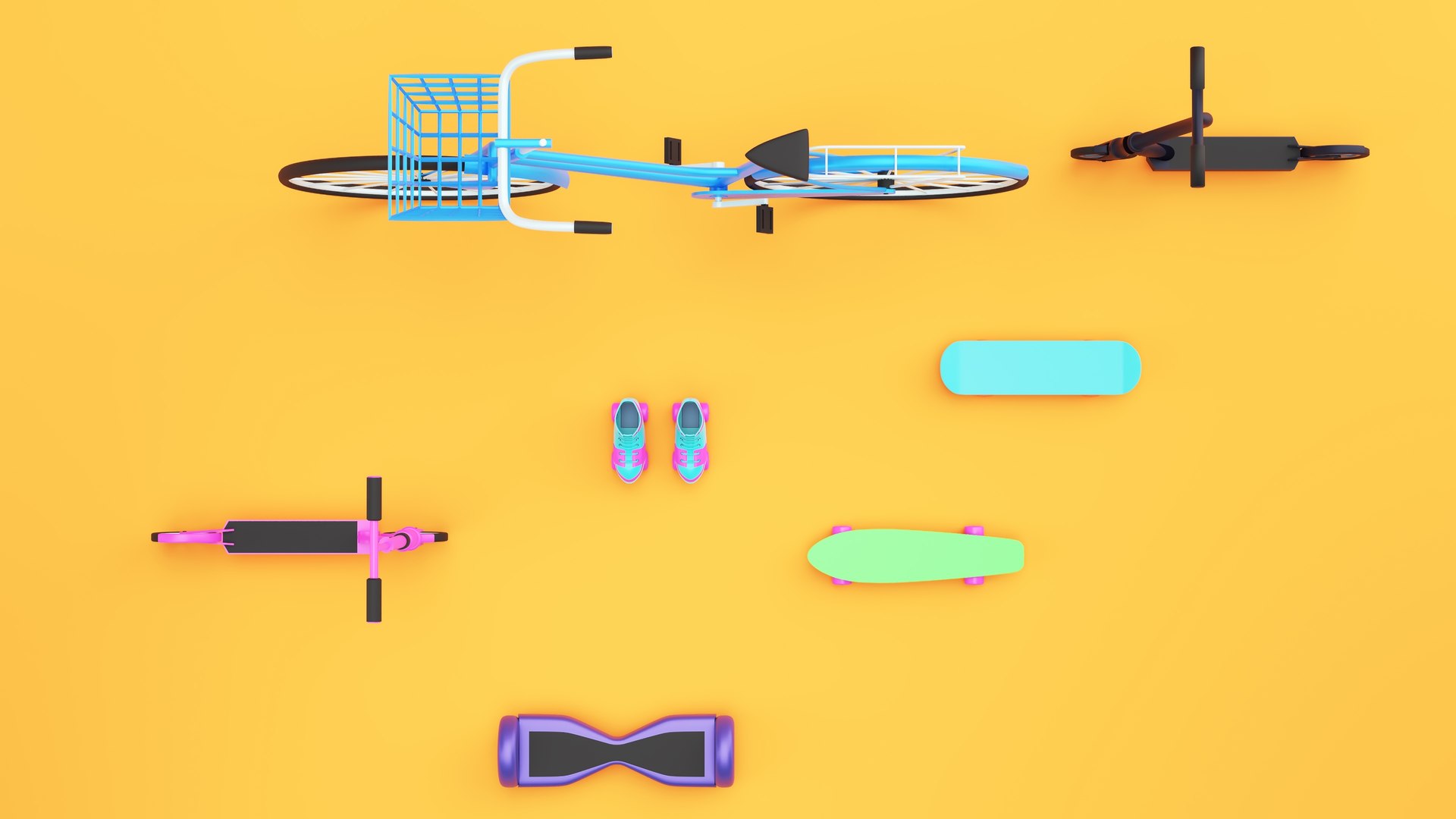 Urban Personal Transport Cartoon 3D - TurboSquid 1586908