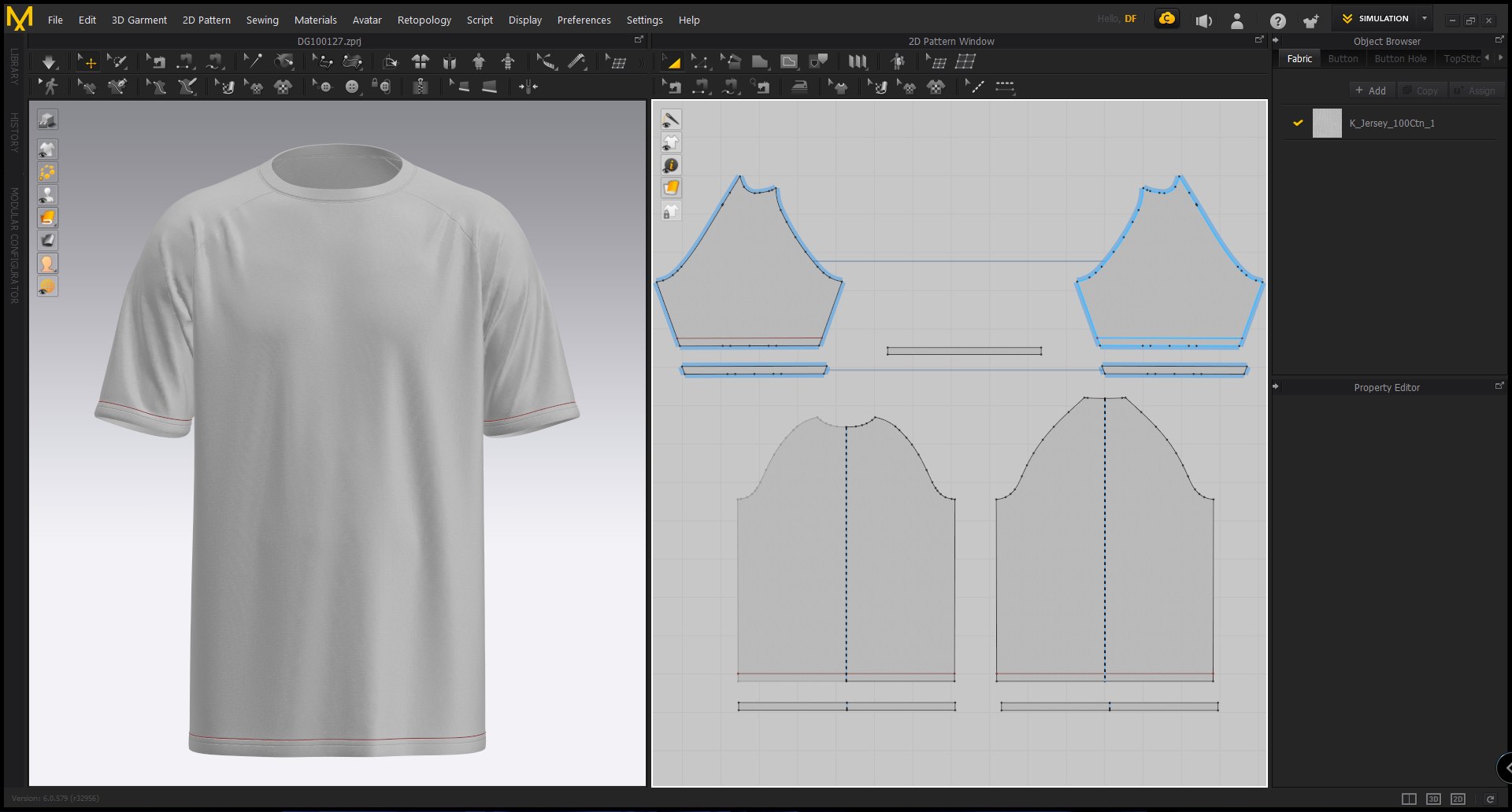 3D Sports Raglan Short Sleeves Tee In CLO And Marvelous Designer ...