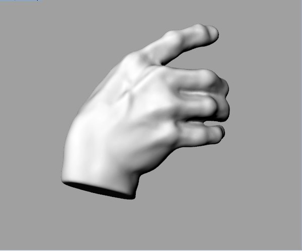 clenched fist 3d obj