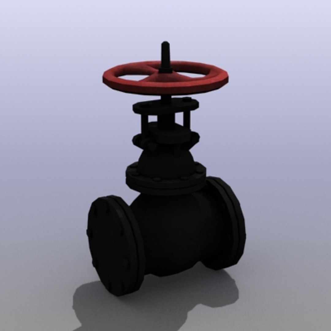 Low-poly Gas Valve 3d Model
