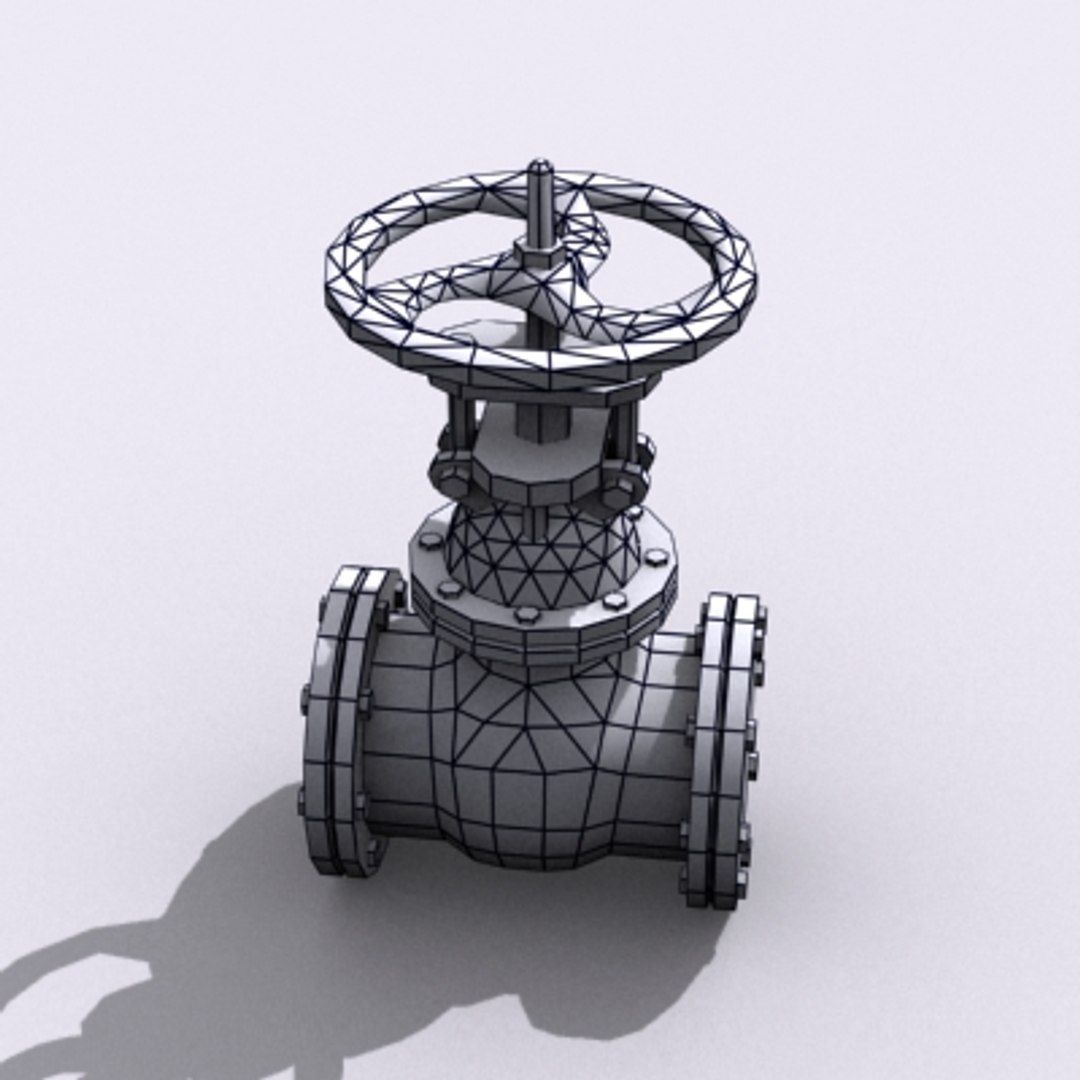 Low-poly Gas Valve 3d Model