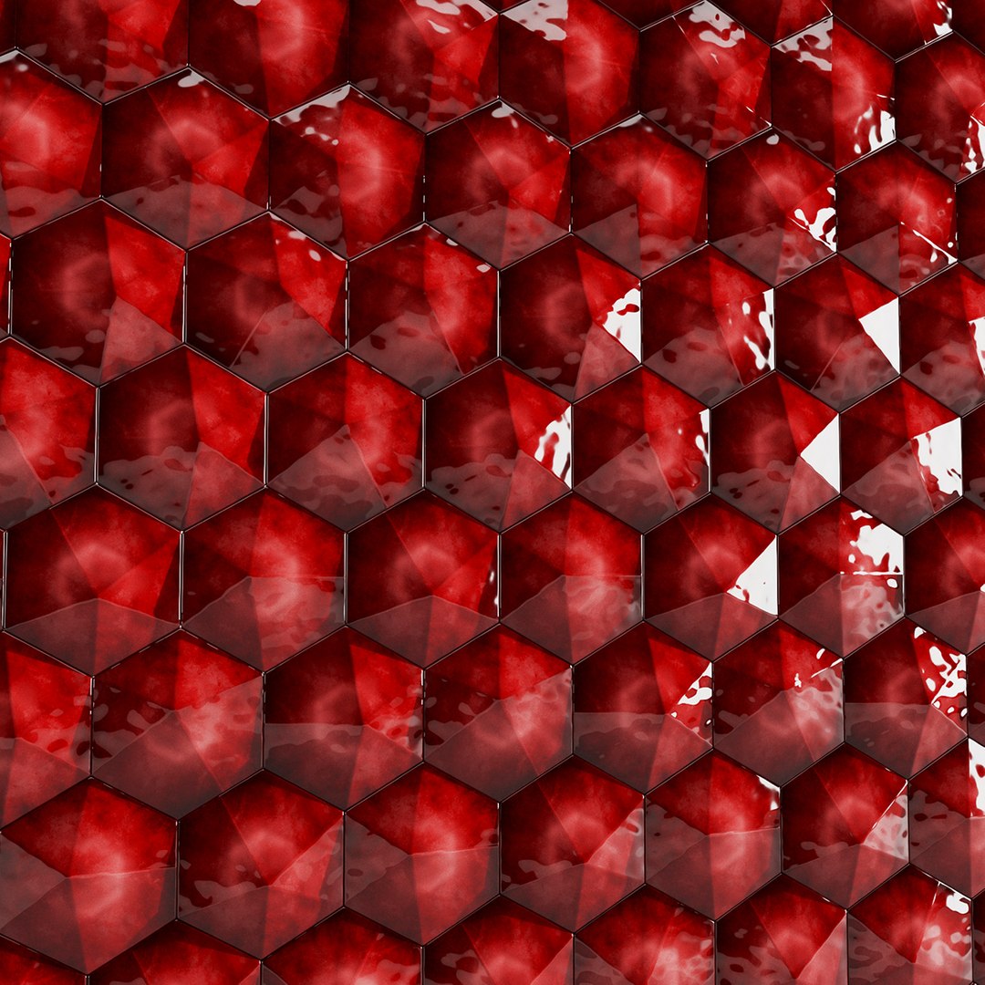 3D hexagonal pyramid wall tiles model - TurboSquid 1535722