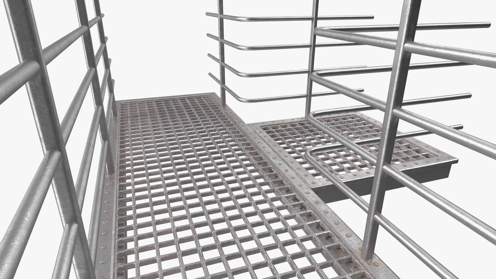 3D Industrial Catwalk T Shape - TurboSquid 2166902