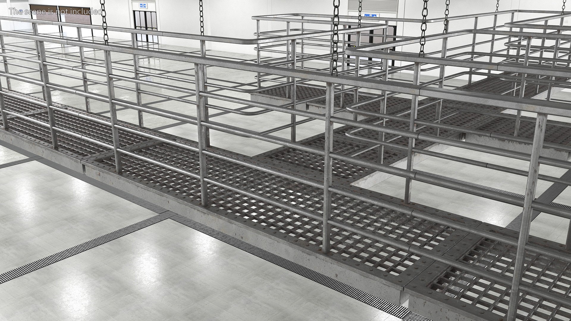 3D Industrial Catwalk T Shape - TurboSquid 2166902