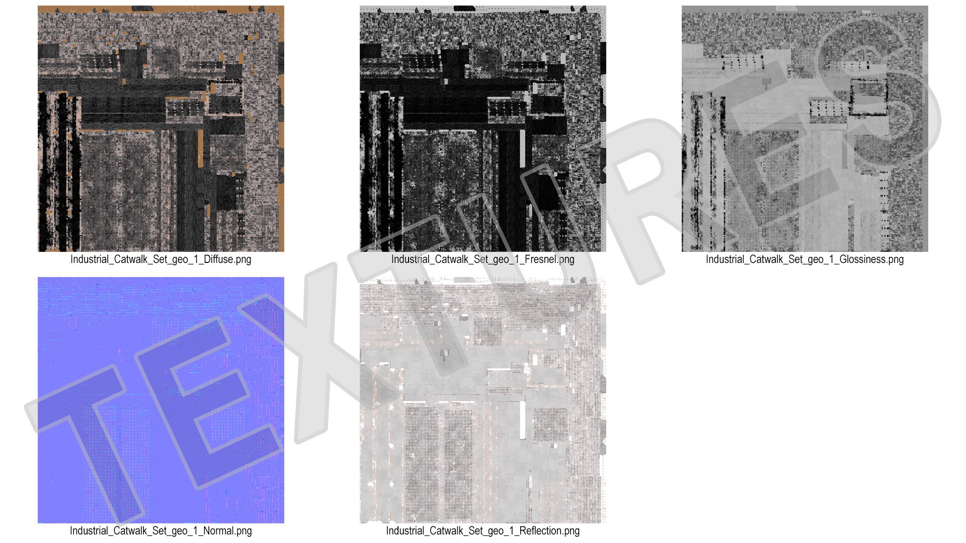 3D Industrial Catwalk T Shape - TurboSquid 2166902