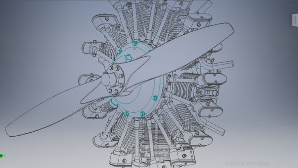 Radial engine cylinder 3D model - TurboSquid 1679265