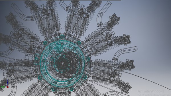Radial engine cylinder 3D model - TurboSquid 1679265