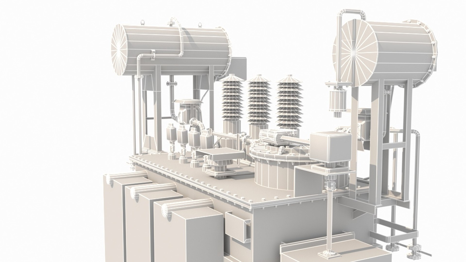 3D Model Power Transformer For Distribution Station 1 - TurboSquid 2313466