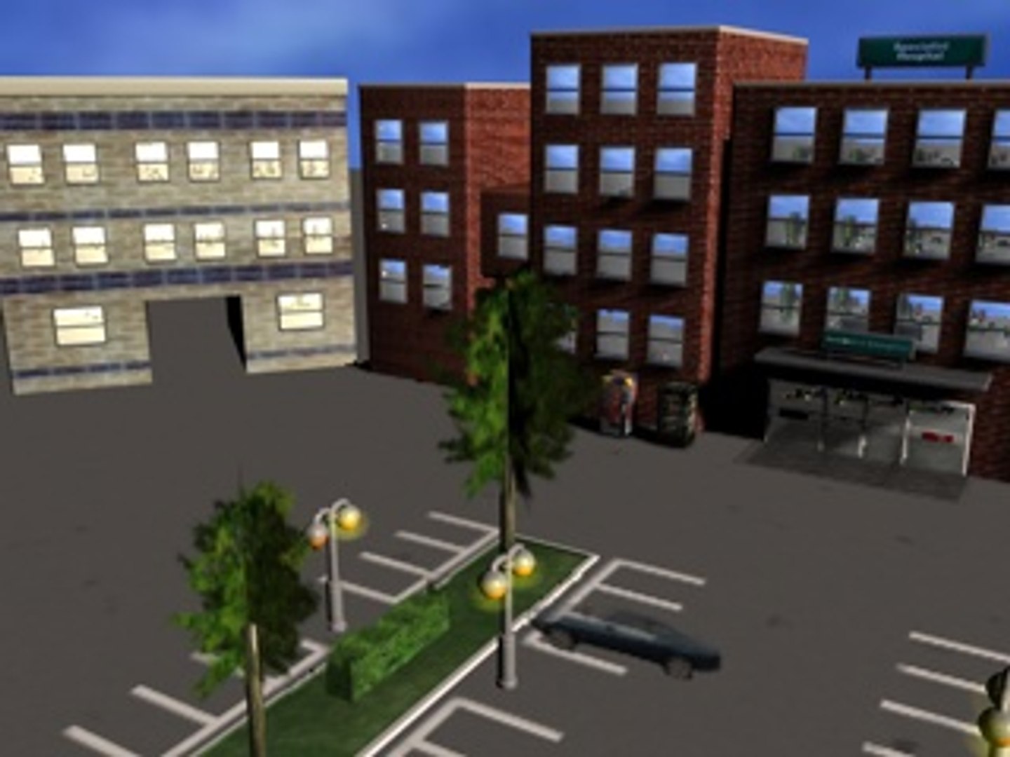 3d hospital buildings model