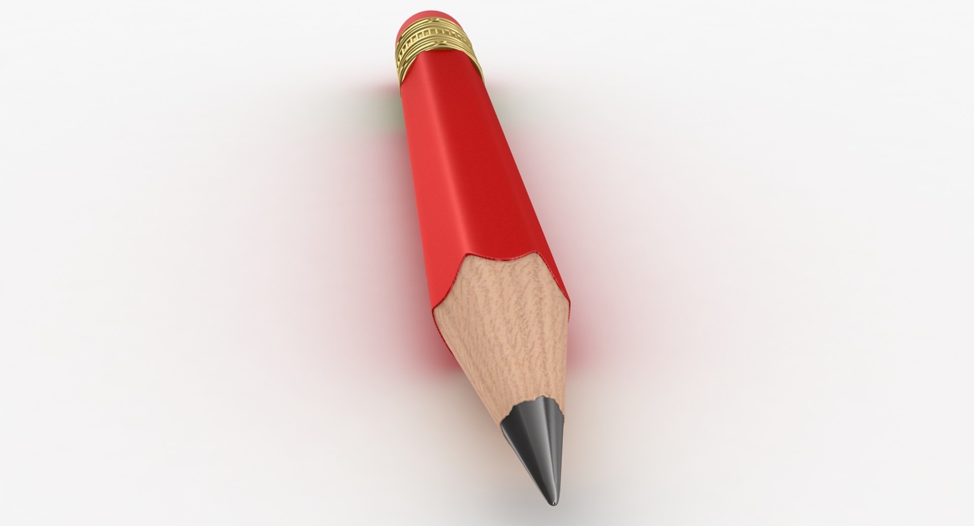 Realistic Red Pencil Small Model - TurboSquid 1167613