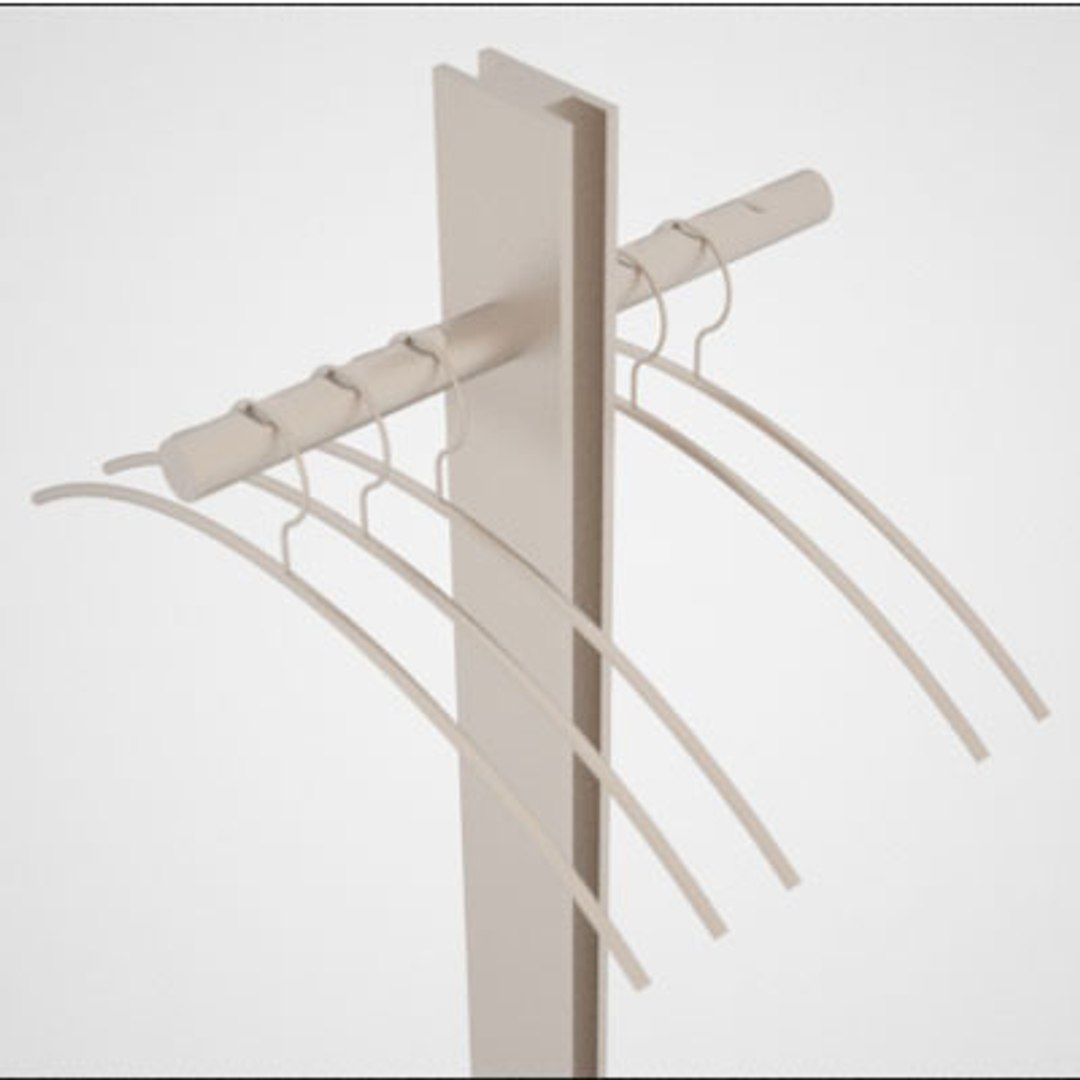 Modern Coat Hanger Stand 3d 3ds