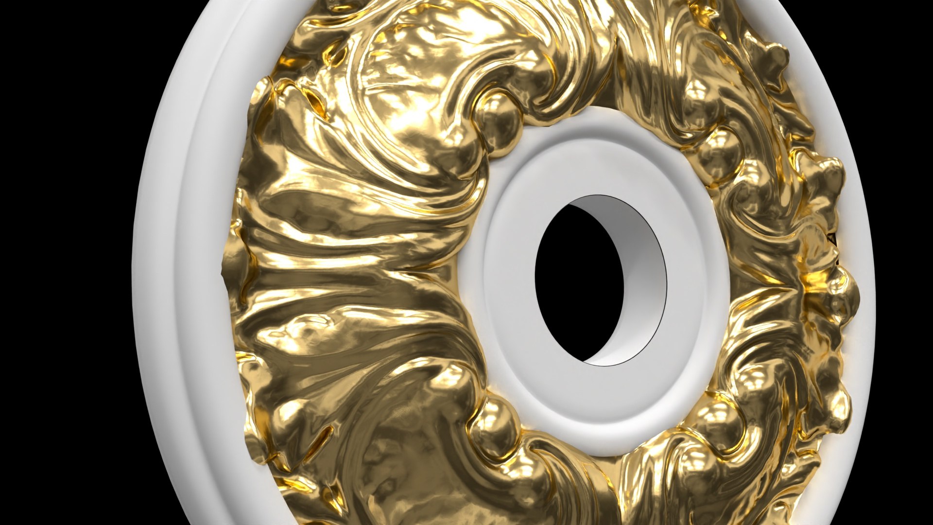 3D Model Ceiling Sockets Gypsum Plaster DR14 - TurboSquid 2024393