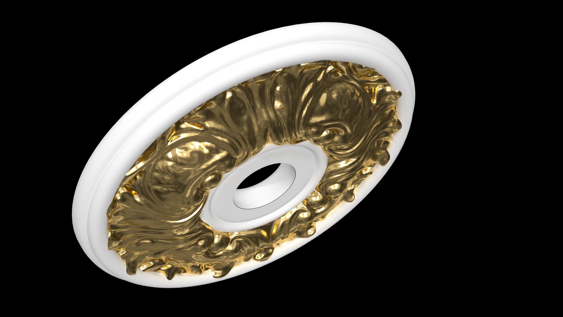 3D Model Ceiling Sockets Gypsum Plaster DR14 - TurboSquid 2024393