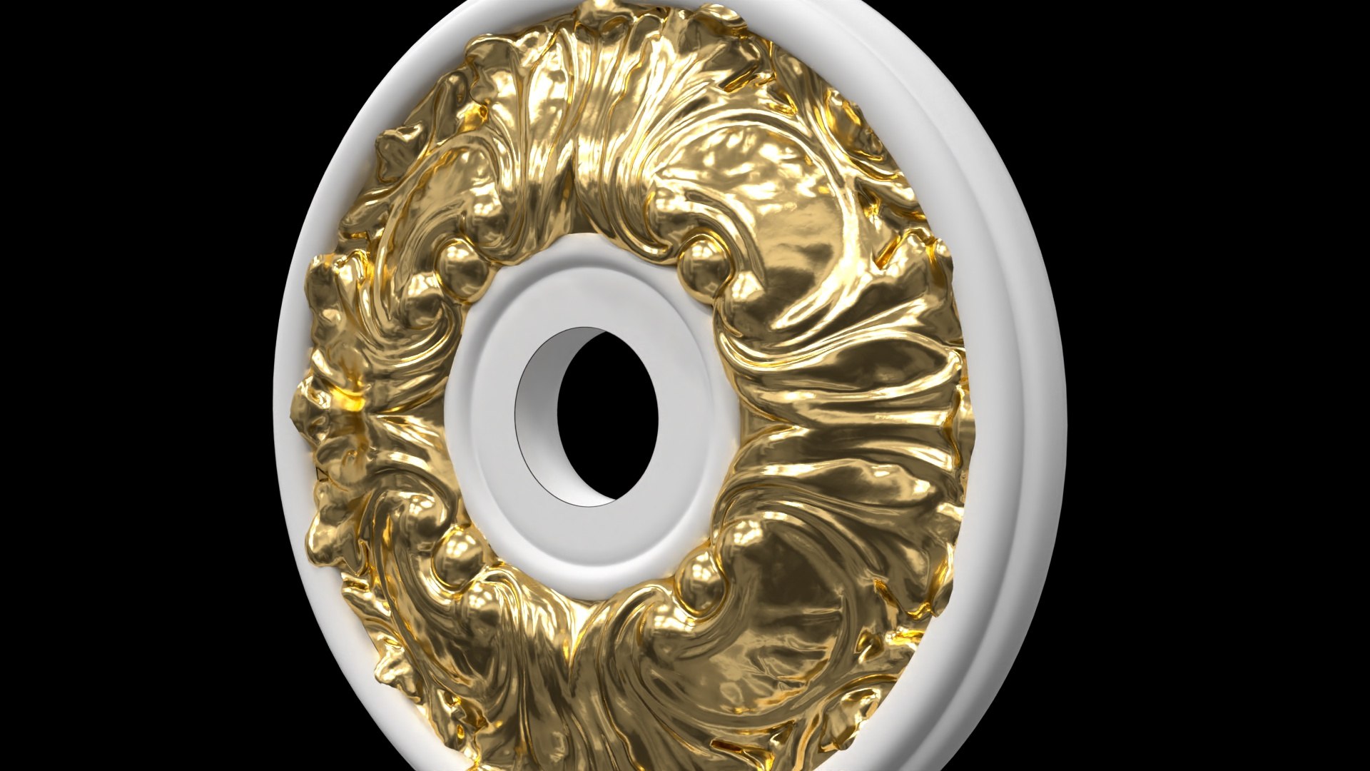 3D Model Ceiling Sockets Gypsum Plaster DR14 - TurboSquid 2024393